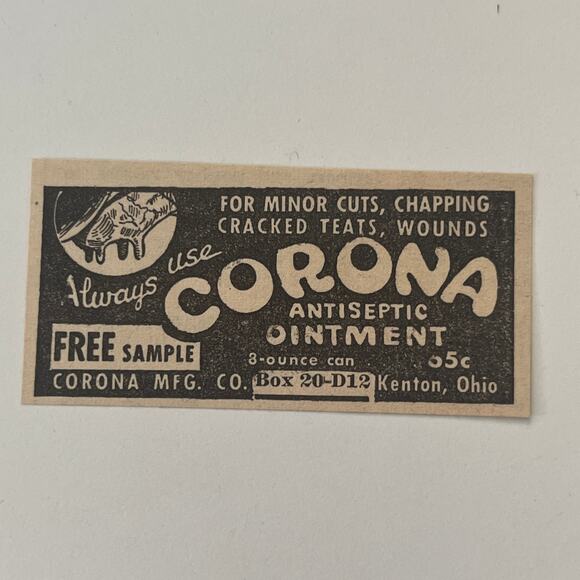 None and/or Unknown | Other | Corona Mfg Co Antiseptic Ointment For ...